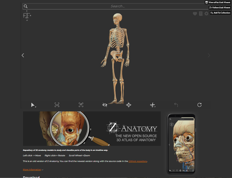 Open source 3D atlas of anatomy